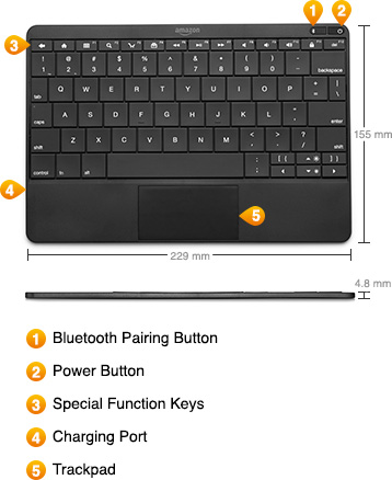 Fire Tablet Bluetooth Keyboard: Amazon.co.uk: Kindle Store