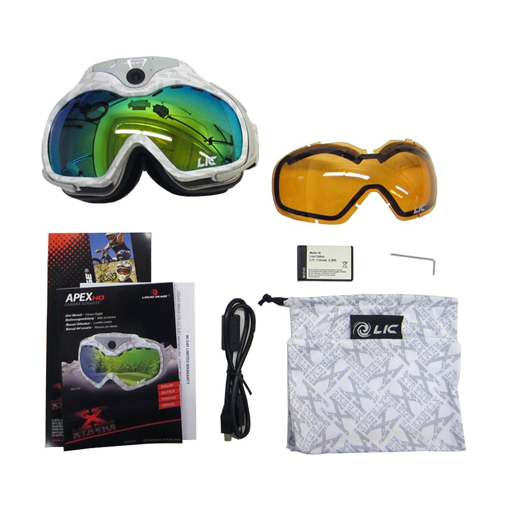 Liquid Image Apex HD 1080P Video Camera Snow Goggles - Black: Amazon.co ...