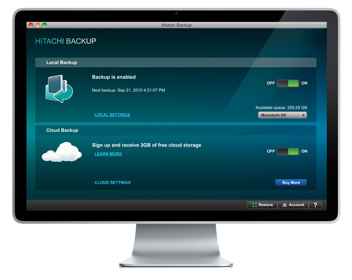 Hitachi Lifestudio 2TB Desktop Plus USB Hard Drive with Dock Station ...