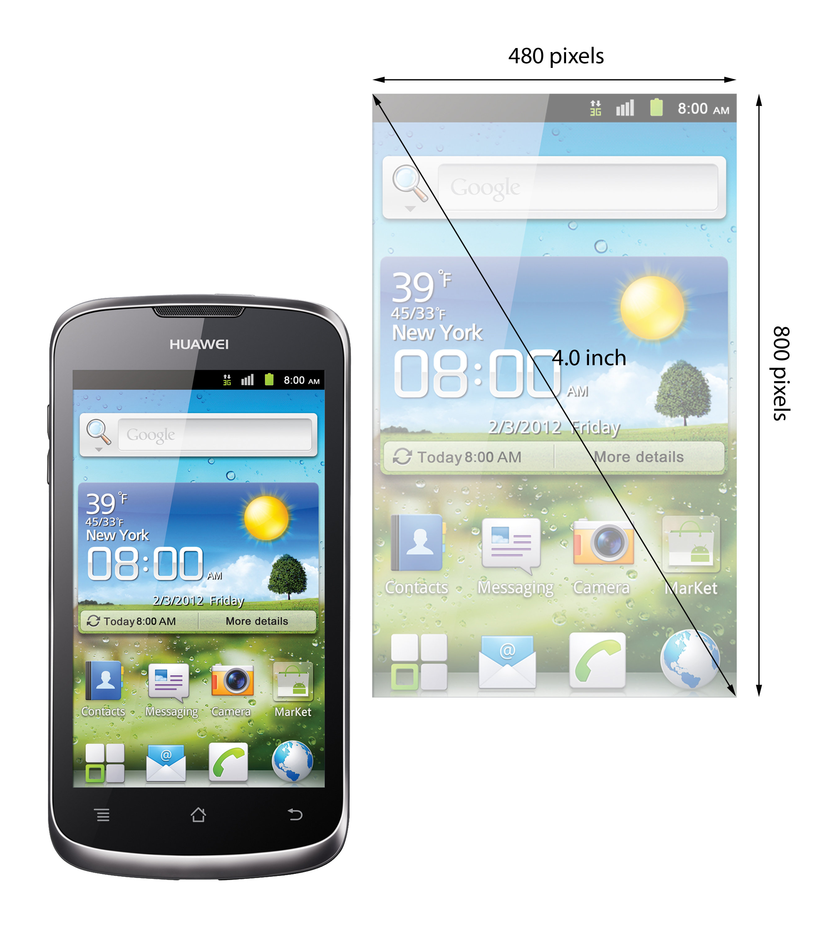 Vodafone Huawei Ascend G300 Pay as you go Smartphone - White/Silver ...