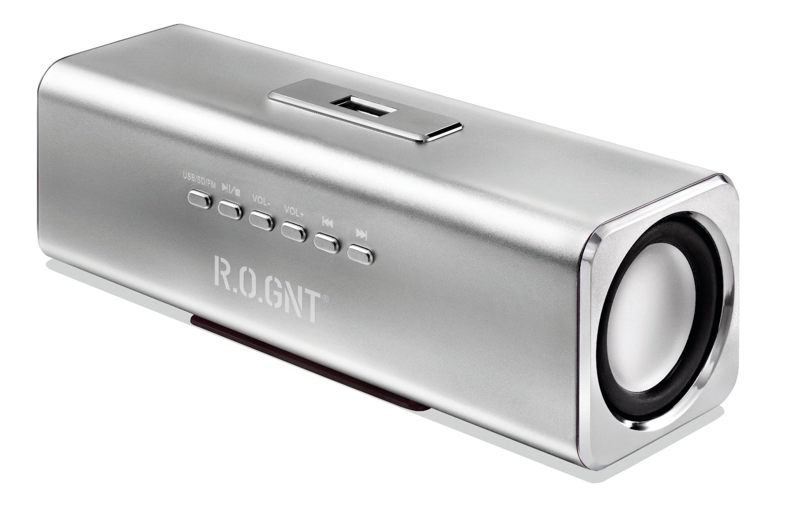 R.O.GNT 0604-56 Portable USB MP3 Speaker (FM-Radio, 80dB, 600mAh, Micro ...