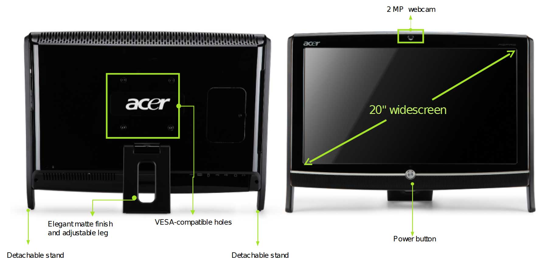 Acer Aspire Z1801 20 inch Touchscreen All-in-One Desktop PC (Intel Core ...