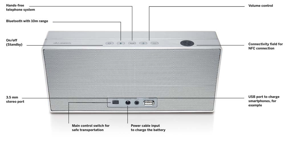 Loewe Speaker 2go Aluminium Bluetooth Mobile Speaker with NFC - Black ...