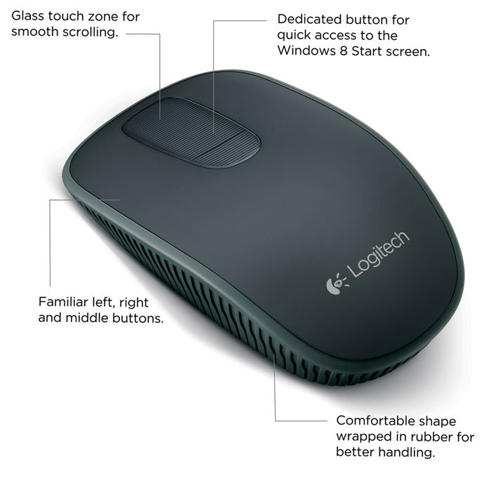 Amazon.com: Logitech T400 Zone Touch Mouse - Red : Electronics