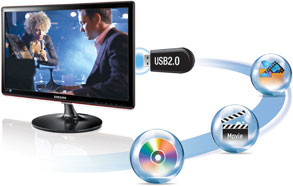 Samsung T22A350 22 inch Widescreen LED Monitor with Digital TV Tuner ...