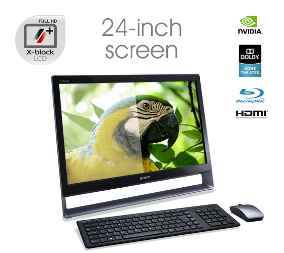 Sony VAIO L11S1ES 24 inch Touchscreen All in One Desktop PC (Core 2 Duo ...