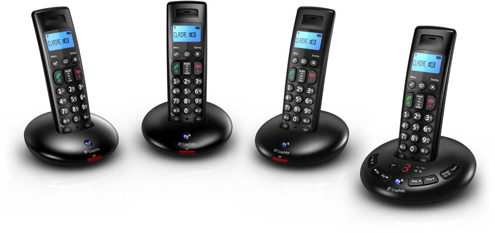 BT Graphite 2500 Single DECT Digital Cordless Phone with Answer Machine ...