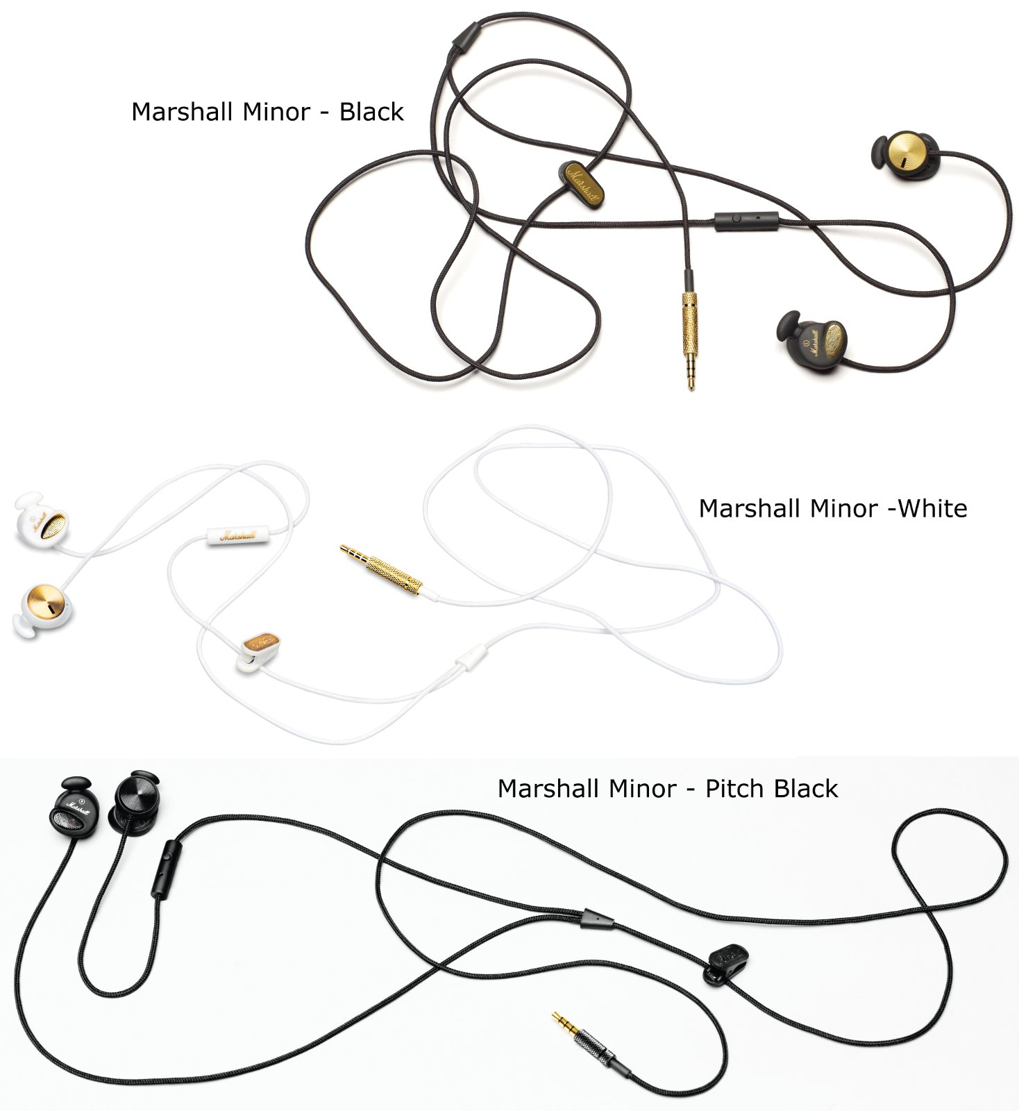 Marshall Minor Headphones with Mic - Black: Amazon.co.uk: Electronics ...