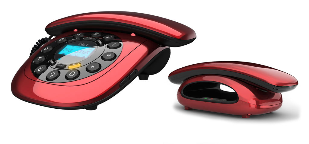 Idect Carrera Combo Twin Cordless + Corded Digital Phones Speakerphone ...