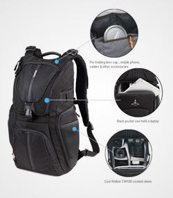 Benro CW250 Cool Walker Backpack for Camera - Black: Amazon.co.uk ...