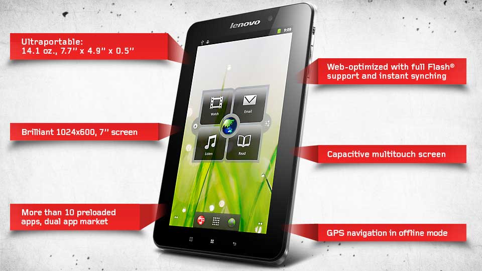 Lenovo A1 7 inch Multi Touch Tablet (Cortex A8 1GHz, 16Gb Storage ...