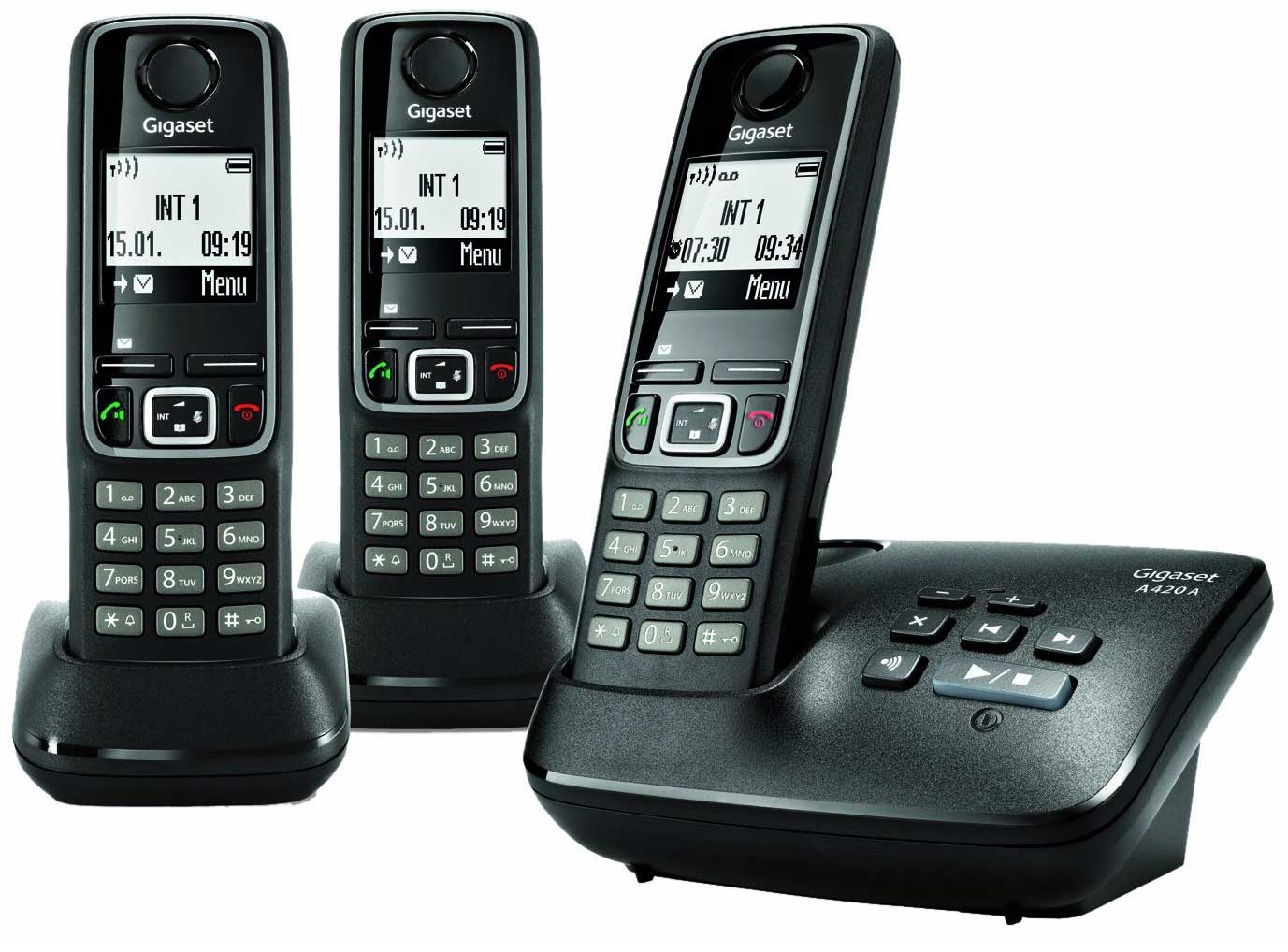 Gigaset A420A Trio DECT Cordless Phone with Answer: Amazon.co.uk ...
