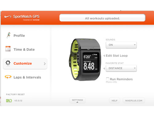 Nike+ SportWatch GPS powered by TomTom - Anthracite/Blue Glow : Amazon ...