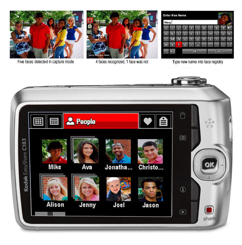 Kodak EasyShare C183 Digital Camera - Black (14 MP,3x Optical Zoom 3.0 ...