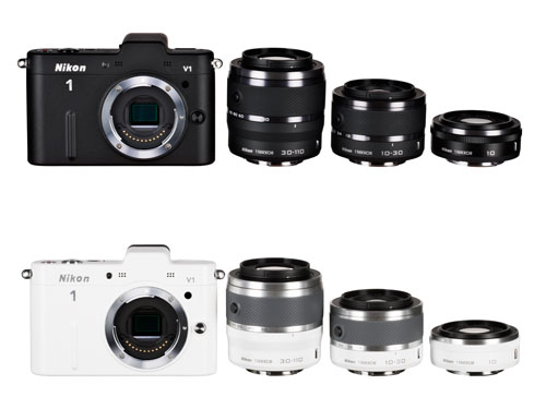 Nikon 1 V1 Compact System Camera with 10-30mm Lens Kit - White (10.1MP ...