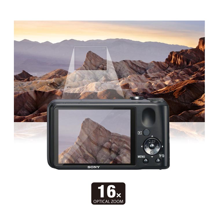 Sony H90 High Zoom Compact Camera - Silver (16.1MP, 16x Optical Zoom) 3 ...