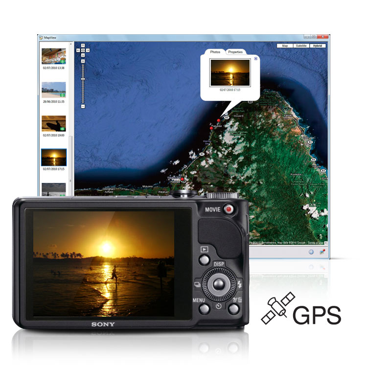 Sony DSCHX9VB Cyber-shot Digital Still Camera - Black (16.2MP, 16x ...