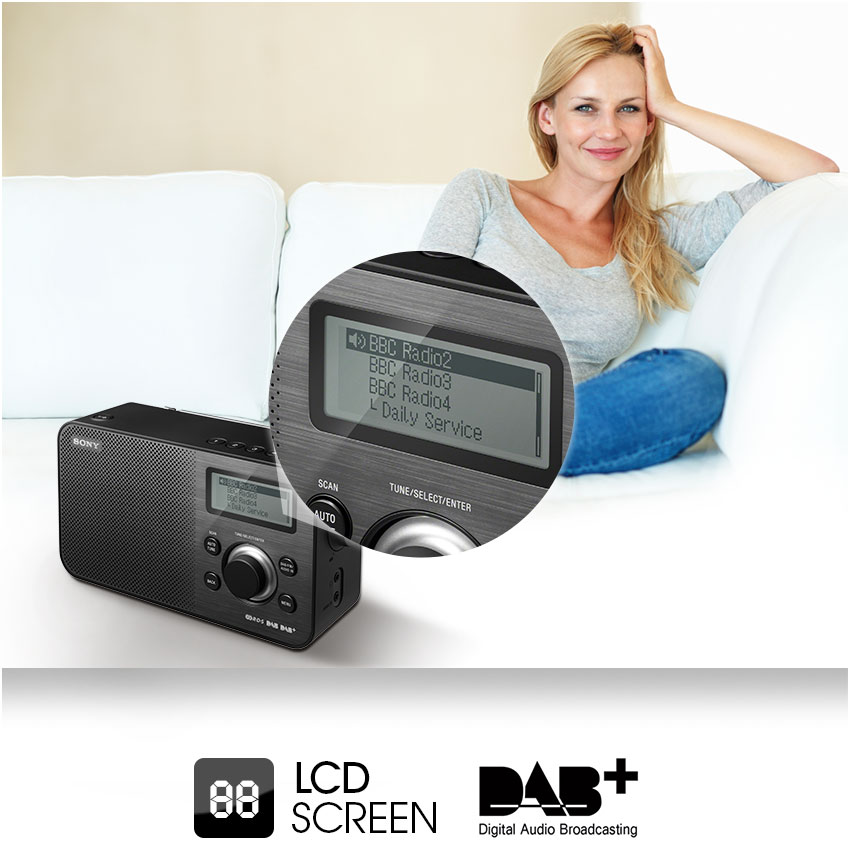 Sony XDRS60 DAB/DAB+/FM Compact Retro Style Digital Radio - White ...