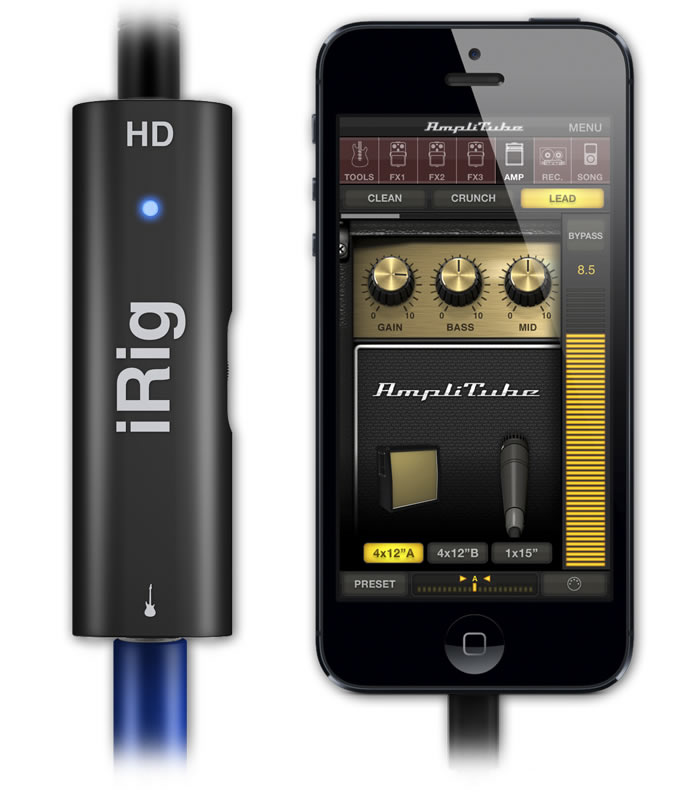 iRig HD Digital Guitar/Bass/Instrument Interface for iOS and Mac ...