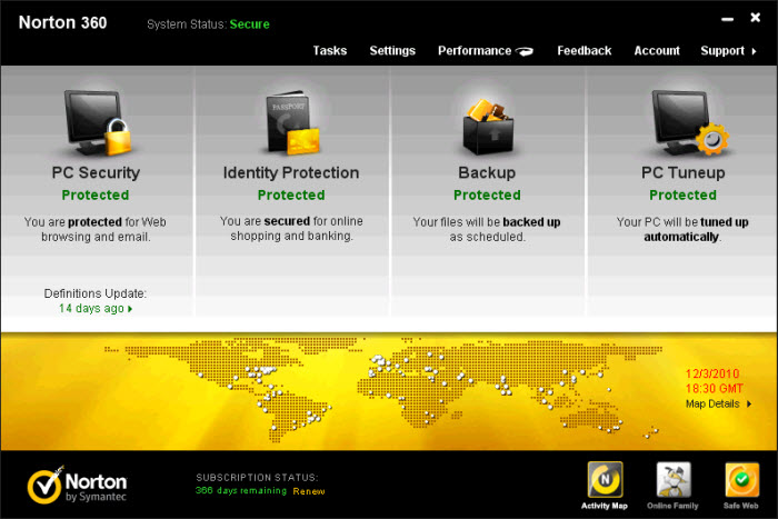 Norton 360 v5.0, 1 User, 3 PCs 1 Year Subscription (PC) : Amazon.co.uk ...