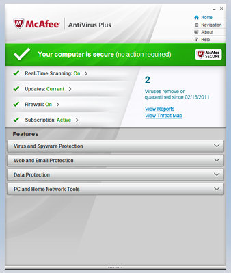 McAfee AntiVirus Plus 2012, 3 PC's, 12 month Subscription, Upgrade ...