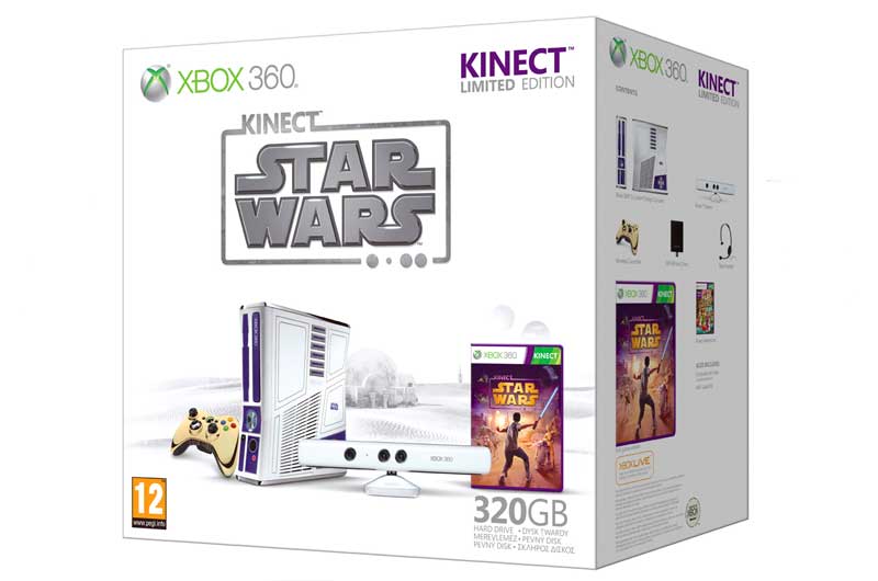 Xbox 360 320GB Star Wars Kinect Console with Kinect Star Wars - Limited ...