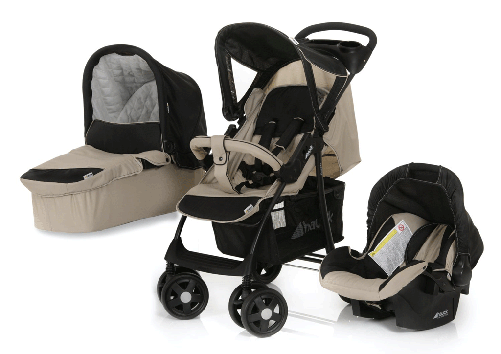 Hauck Shopper Trio Set Travel System - Almond/Caviar : Amazon.co.uk ...