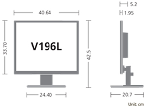 Acer V196Lbd 19 inch 5ms DVI 5:4 Widescreen LED Monitor: Amazon.co.uk ...