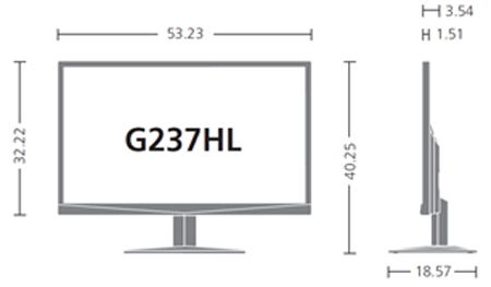 Acer 23 inch Widescreen LED CrystalBrite HDMI ZeroFrame EcoDisplay ...