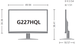 Acer 23 inch Widescreen LED CrystalBrite HDMI ZeroFrame EcoDisplay ...