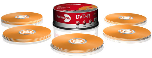 PRIMEON DVD-R 16X 120min / 4,7GB LightScribe Version 1.2 orange edition 25er Spindel: Amazon.de ...