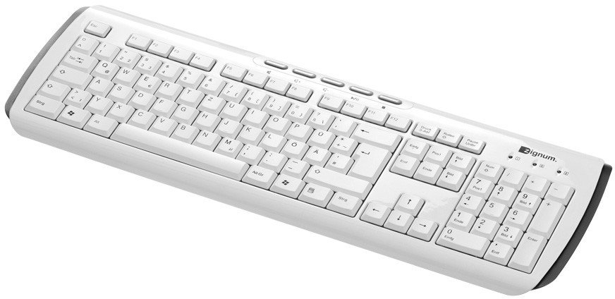 Zignum Multimedia Tastatur 807, Englisches Layout , USB, 5 Hotkeys ...