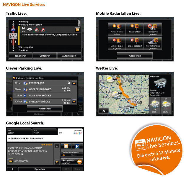 Navigon 70 Plus Live Navigationssystem (12,7 cm Display, Europa 44, TMC ...
