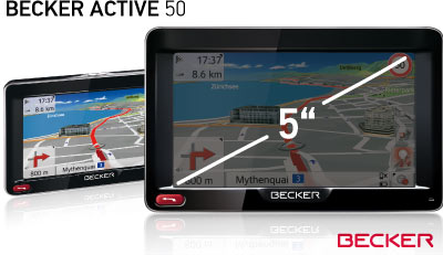 Becker Active 50 5" Sat Nav with Full Europe Maps (44 Countries) and ...
