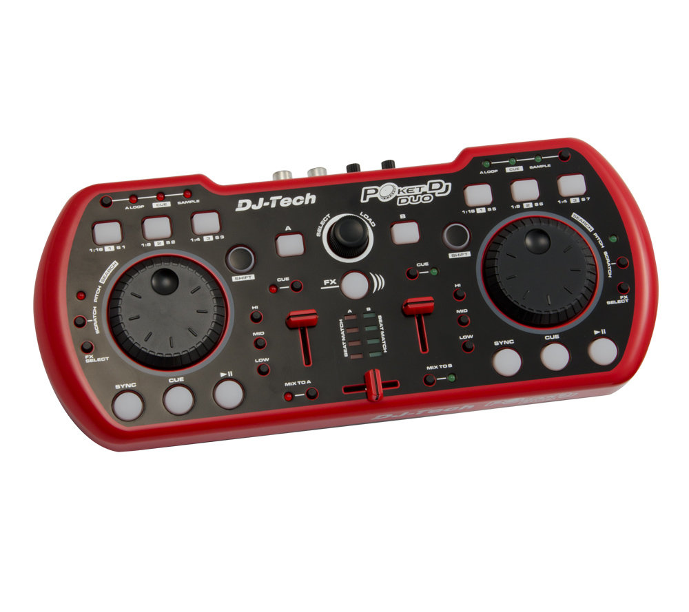 DJ-Tech Poket DJ Duo USB DJ-Controller mit Soundkarte : Amazon.de ...