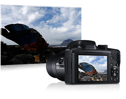 Samsung WB2100 Digitalkamera (16,3 Megapixel, 35-Fach Opt. Zoom, 7,6 cm ...