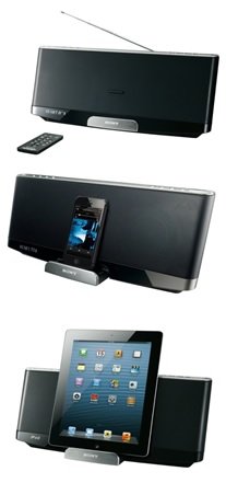 Sony RDP-XF300IPN Docking-Lautsprecher (Bluetooth, FM Tuner, Akku) für Apple iPod/iPhone 5/iPad ...