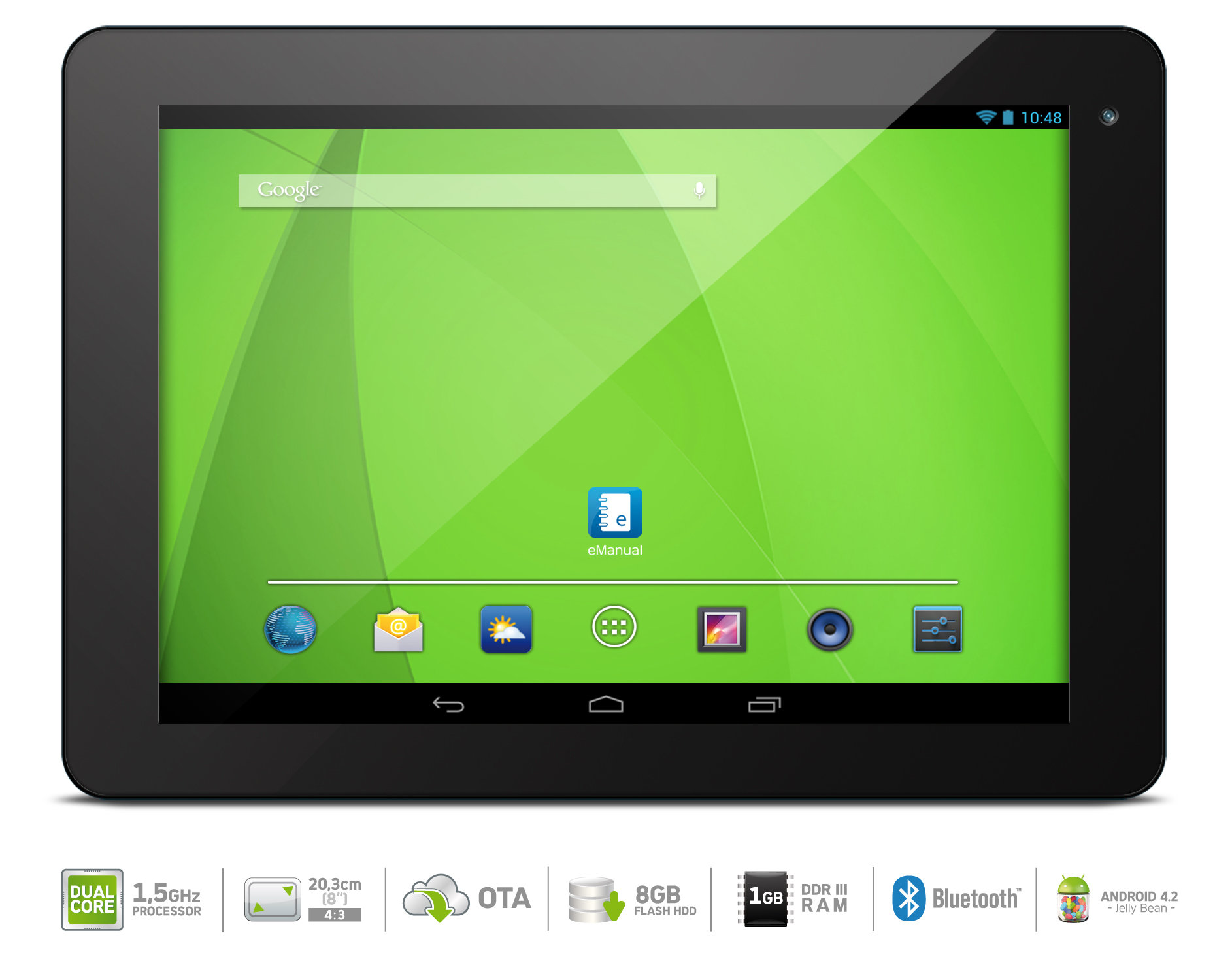 Odys Uno X 8 20,3 cm Tablet-PC schwarz/weiß: Amazon.de: Computer & Zubehör
