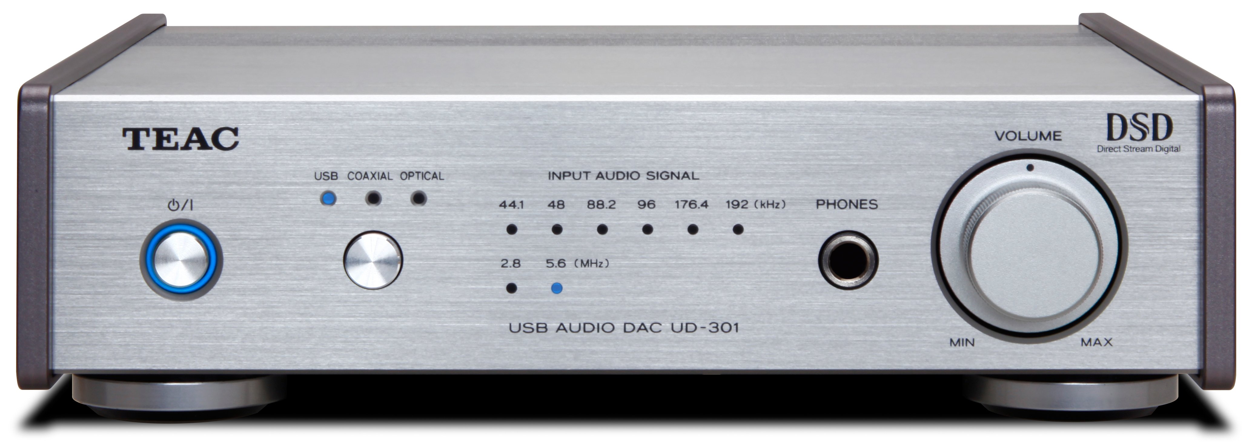Teac UD-301 (S) D/A-Wandler (Dual-Mono-Aufbau, Wiedergabe von DSD mit 2,8/5,6MHz, 192kHz ...