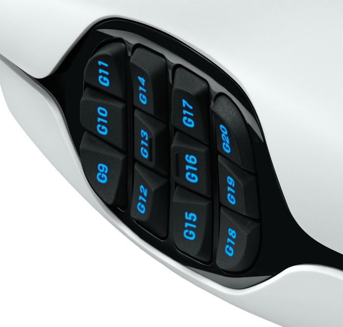 Logitech G600 MMO Gaming Mouse - White : Amazon.co.uk: PC & Video Games