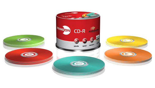 PRIMEON CD-R 52X 80min / 700MB LightScribe Version 1.2 color mix ...