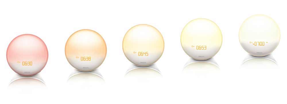 Philips HF3550/01 Wake-Up Light mit Sonnenaufgangsfunktion in 5 ...