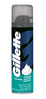 Gillette Basis Rasierschaum für empfindliche Haut 200 ml, 6 Stück (6 x ...