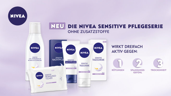 Nivea Sensitive Tagespflege LSF15 50 ml, 3er Pack (3 x 50 ml) : Amazon ...