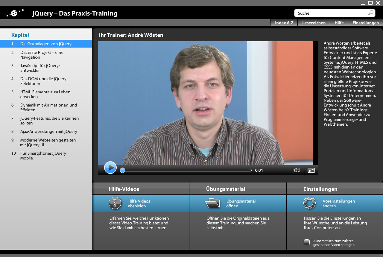 jQuery - In 9 Stunden zur interaktiven Web-Applikation - inkl.Ajax, DOM, CSS 3, XML, HTML 5 ...