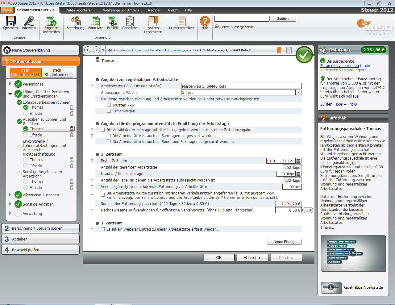 WISO Steuer 2012 (für Steuerjahr 2011) [Download] : Amazon.de: Software
