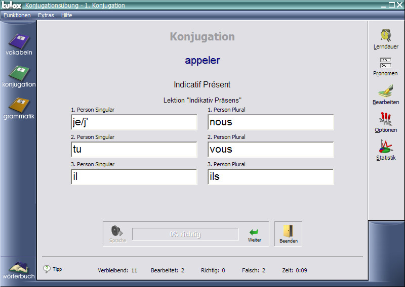 tulox Sprachtrainer PC Latein - Vokabeltrainer, Konjugations- und ...