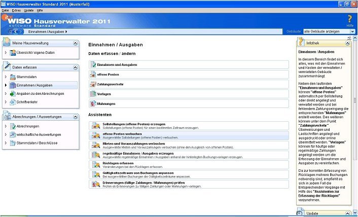 WISO Hausverwalter 2011 Standard : Amazon.de: Software