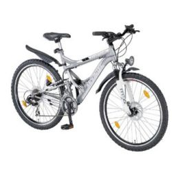 Rex Full-Suspension ATB Fahrrad Alu, 21 Gang, mattschwarz, Rahmenhöhe ...