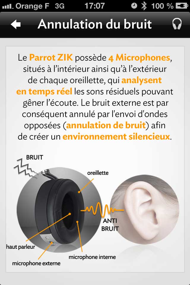 Parrot Zik by Starck Casque Audio avec Bluetooth NFC - Classique ...